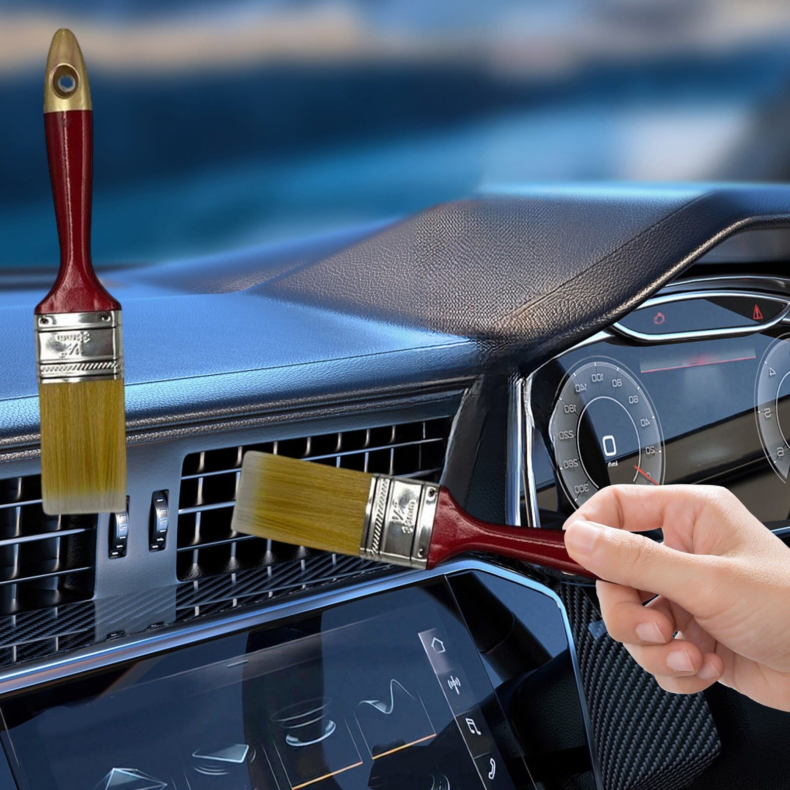 Car AC Vent Cleaning Brush,Interior Detailing Tool for Air Conditioner ...