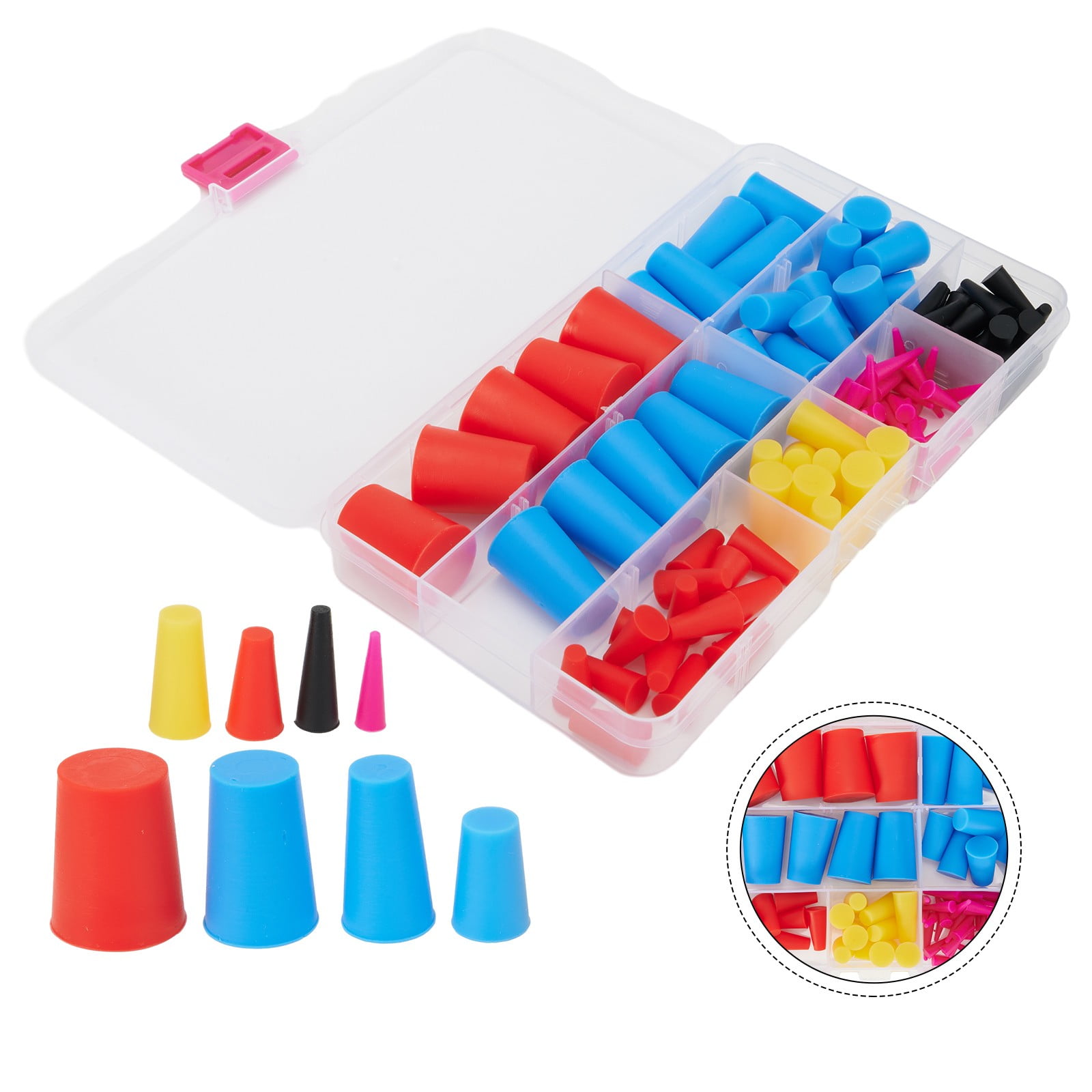 Car Accessories 100Pcs High Temp Masking Plugs Powder Coating Silicone ...