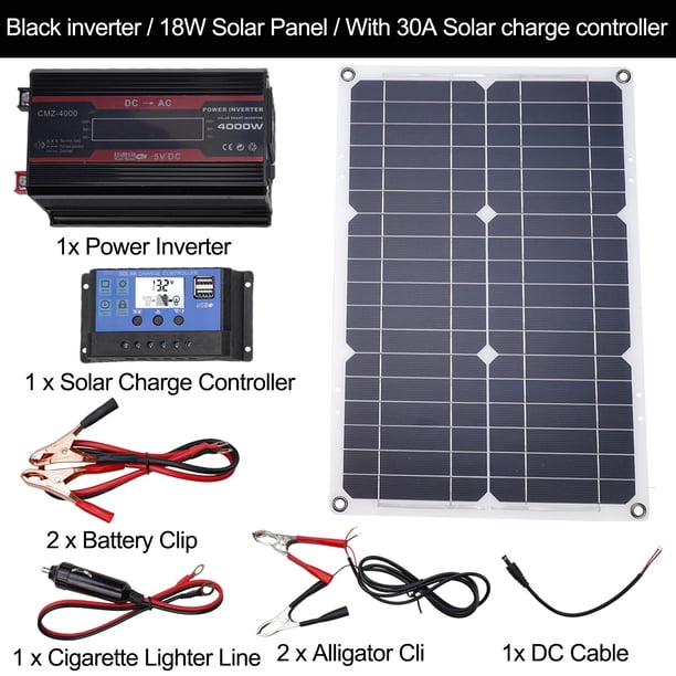 Car Accessories 220V 4000W Solar Panel Kit Complete Solar Power ...