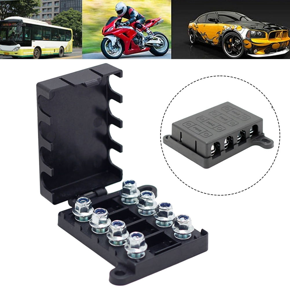 Car Accessories 4 Way for Midi Fuse Holder Block 200A Max 4 Fuses 8 ...
