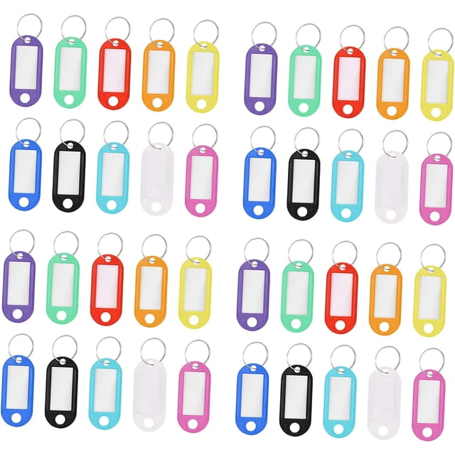 Car Accessories 50pcs Category Key Tag Travel Keychain Colored Key Tags ...