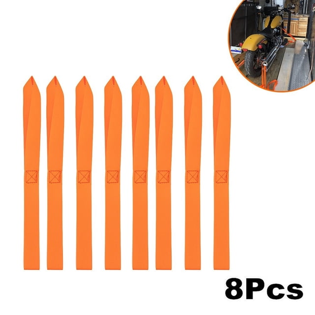 Car Accessories 8 Pcs Soft Loop Tie Down Straps Ratchet Towing Cargo ...