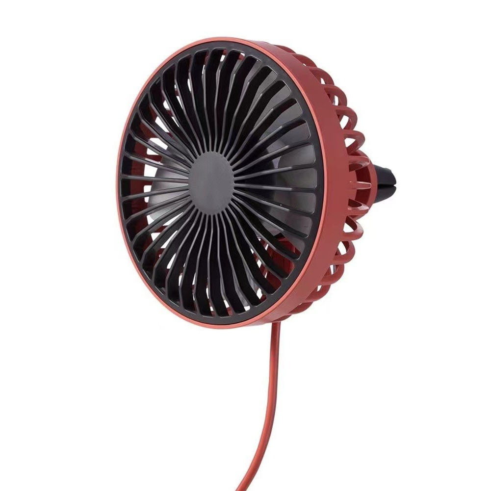 Car Accessories Car Fan Car 360° Rotating 5V ABS+PC Car Fan Clip Fan ...