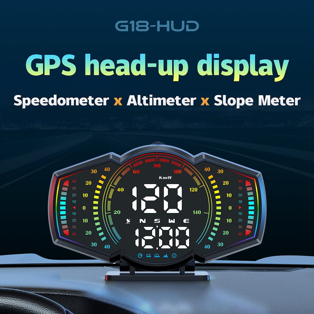 Car Accessories Car Hud Gps Head Up Display Speedometer Slope Meter ...
