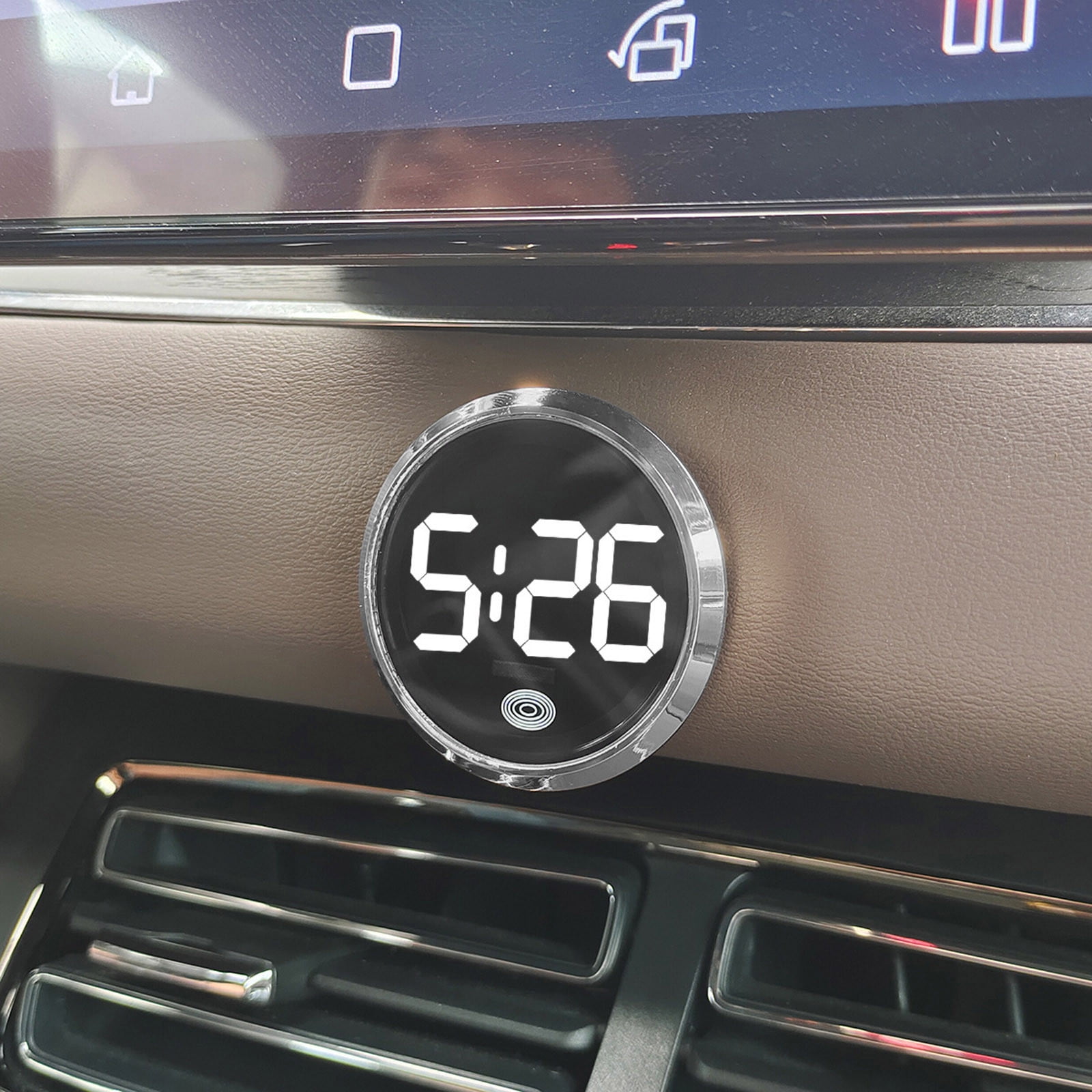 Car Accessories Digital Clock - Stick On Clock for Vehicles with LED ...