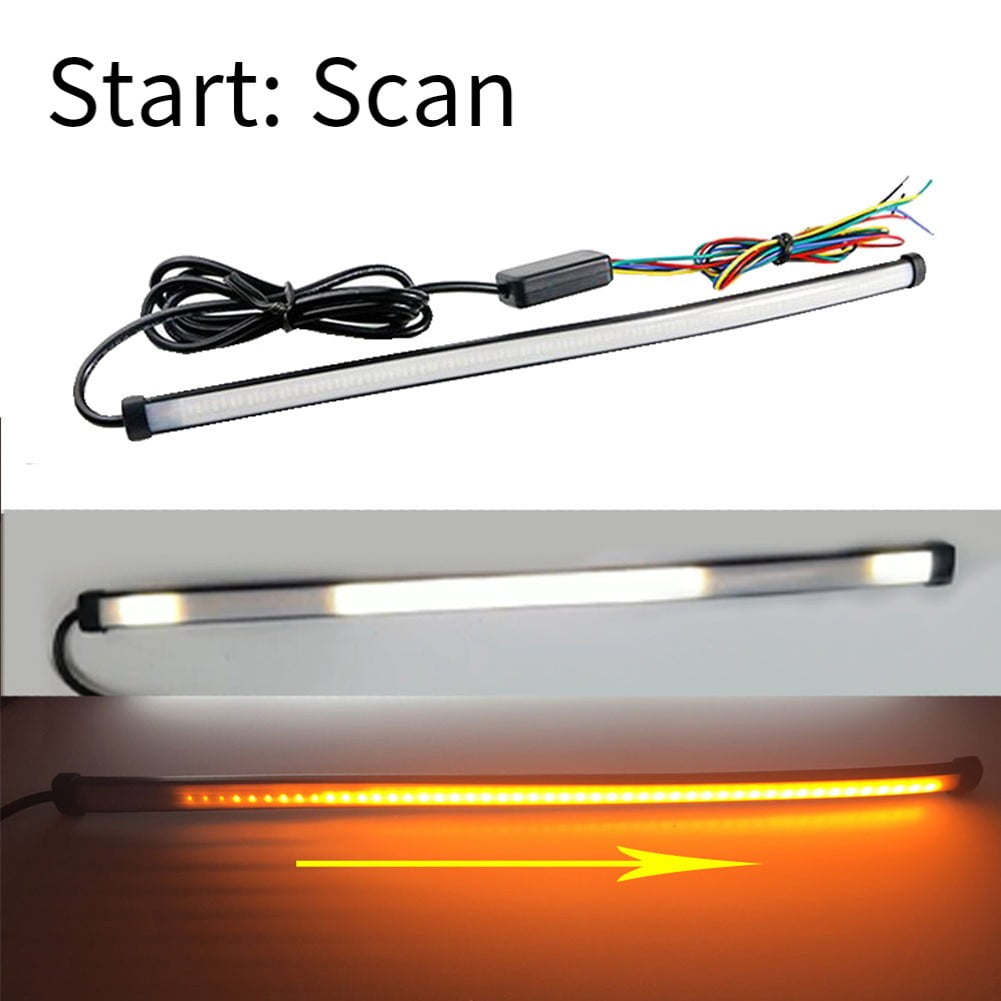 Car Accessories Flexible Led Motorcycle Stop Light 30Cm Sequential Turn Signal Rear Brake Strip ...