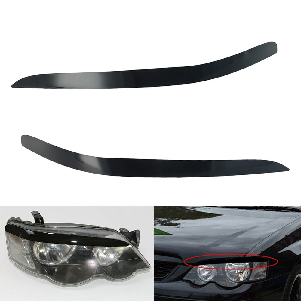 Car Accessories Gloss Black Headlight Eyebrow Eyelid Covers for Ford ...