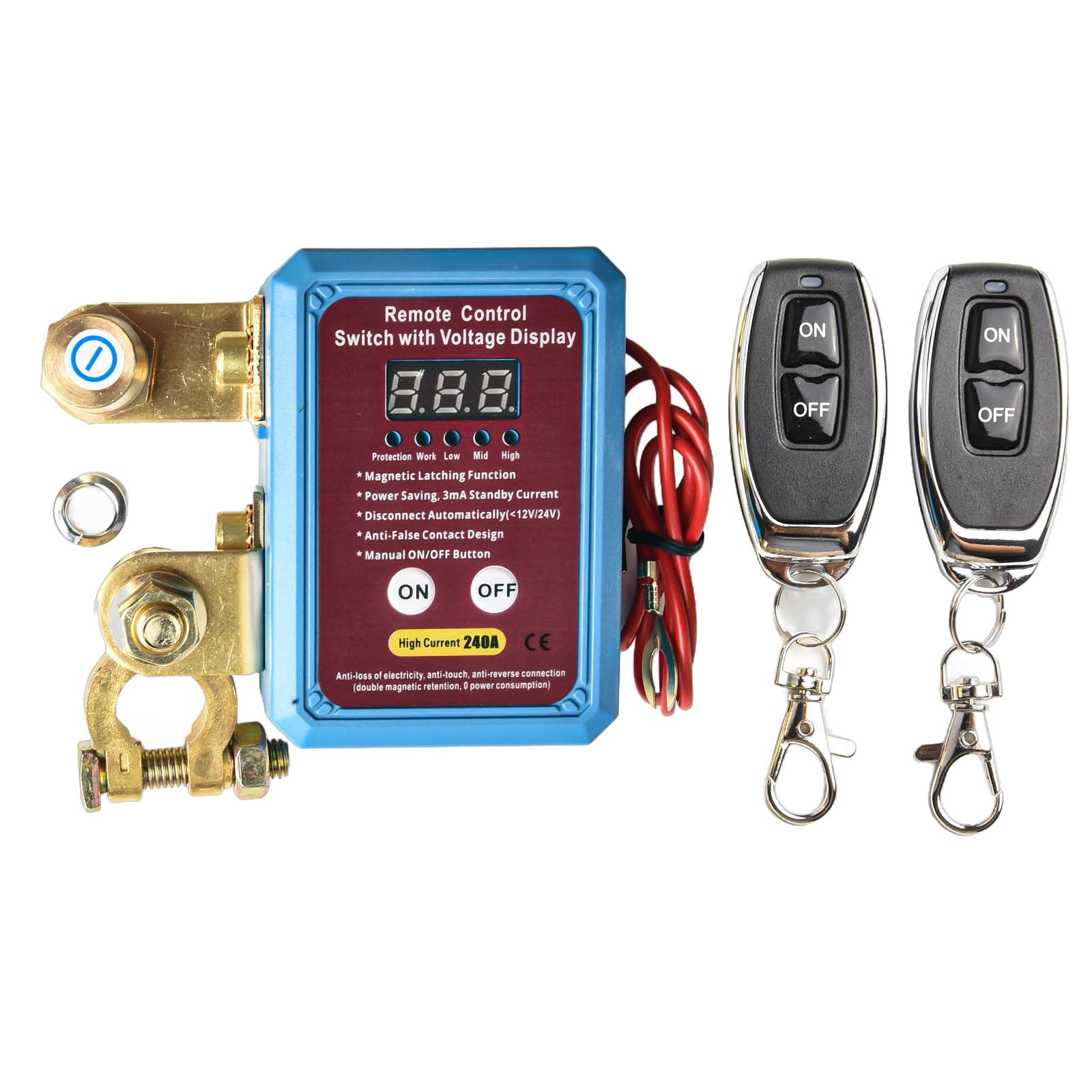 Car Accessories Remote Battery Disconnect Switch 12V 240A Battery Kill ...