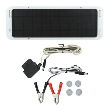 12V Solar Car Battery Charger: 15W Solar Panel Kit Battery Trickle ...