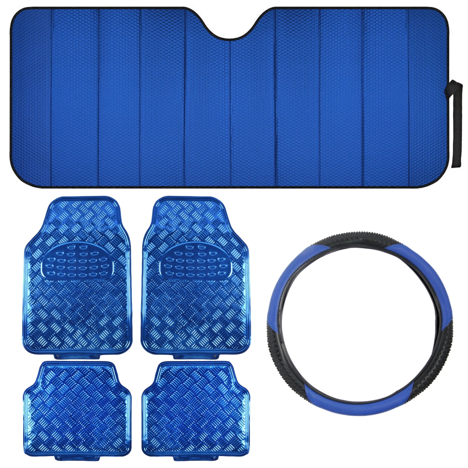 Car Accessory Gift Set, Includes Motor Trend Auto Sunshade, Bright PVC ...