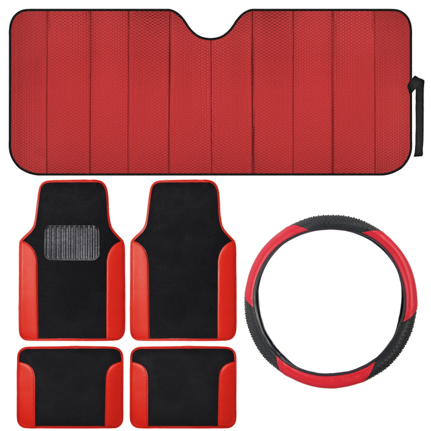 Car Accessory Gift Set, Includes Motor Trend Auto Sunshade, Two-Tone ...