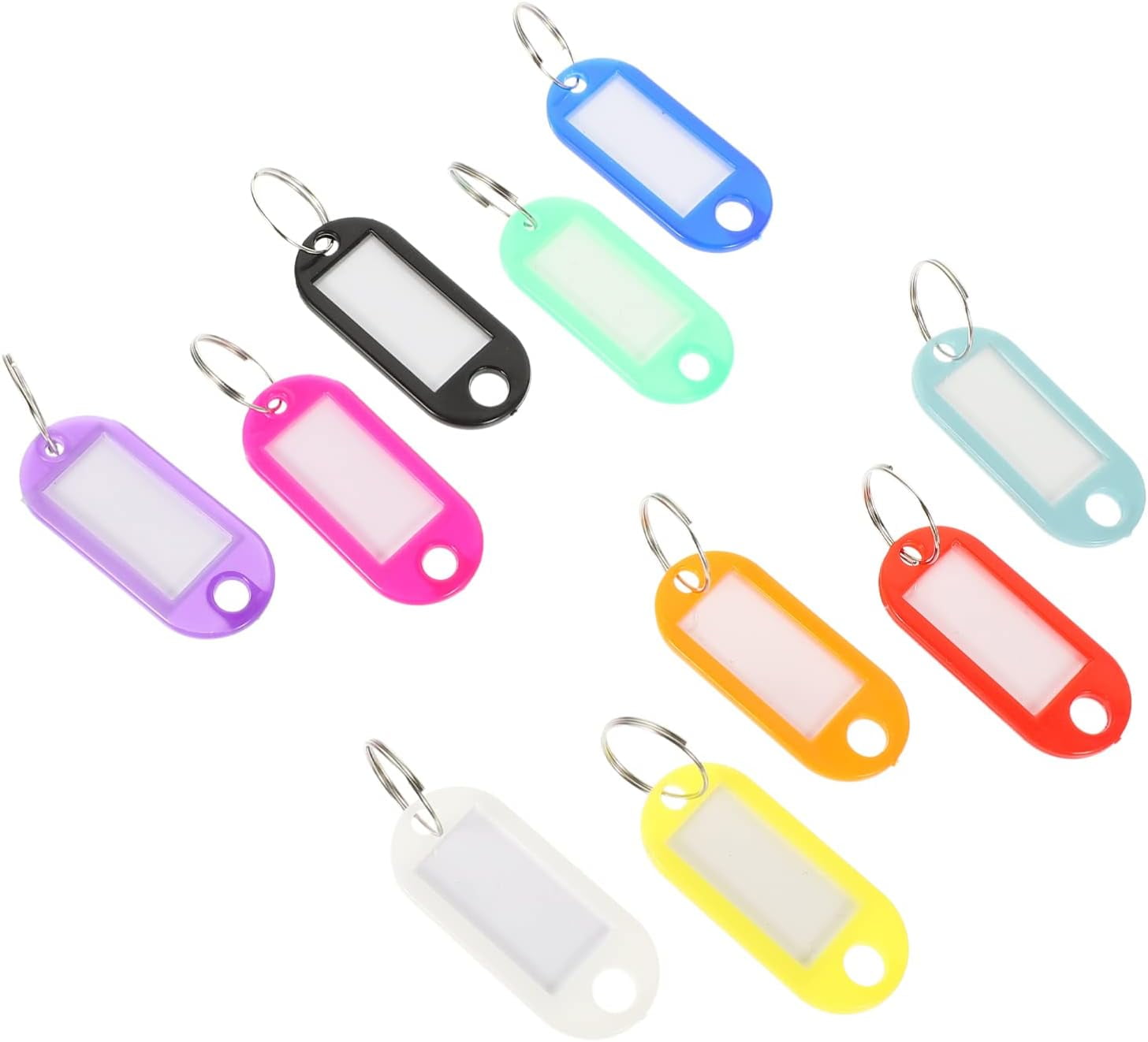 Car Acessories 100pcs Plastic Key Tags with Ring Label Window Name ID ...