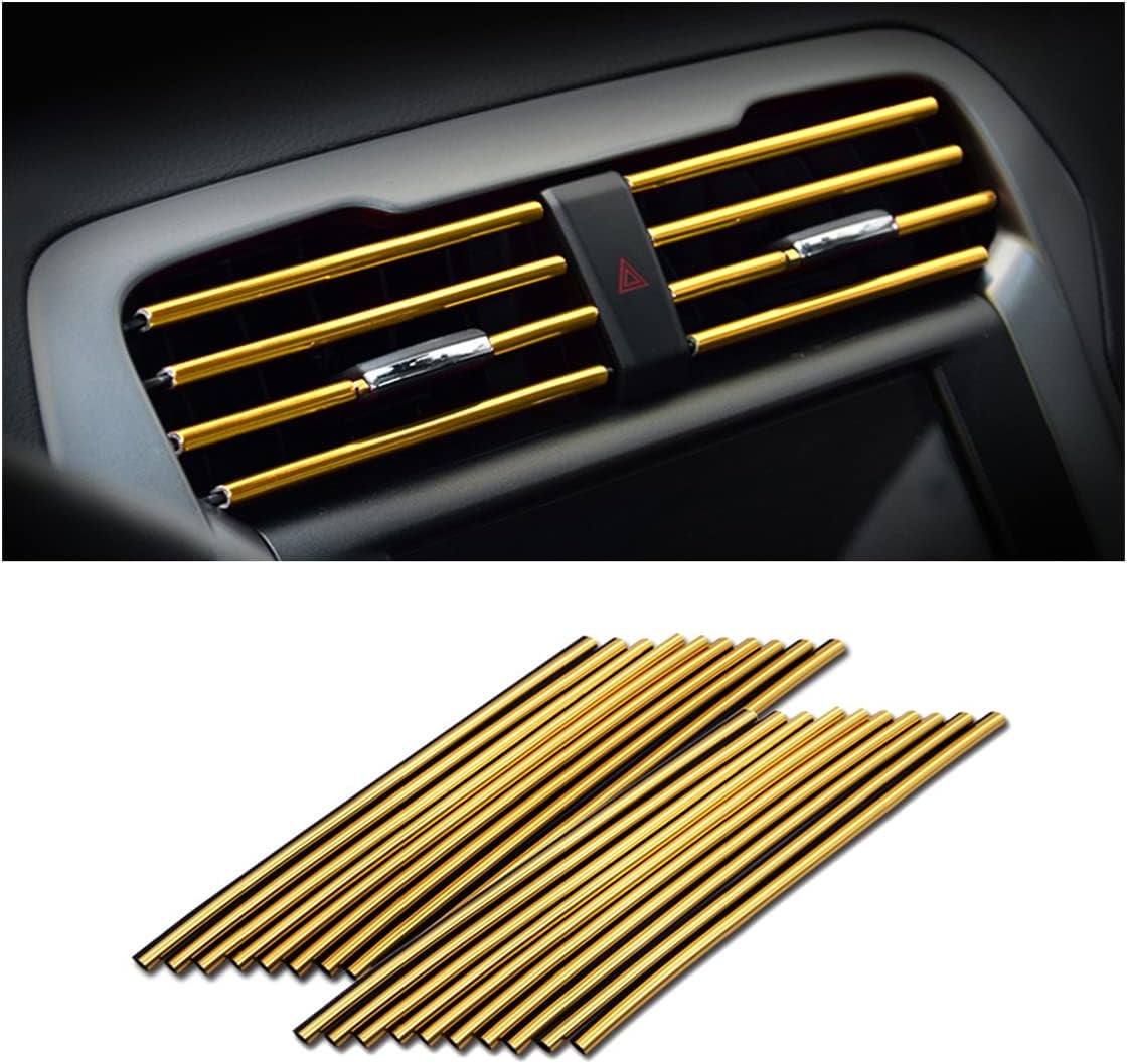 Car Air Conditioner Decoration Strip, Auto Air Vent Outlet Chrome DIY ...