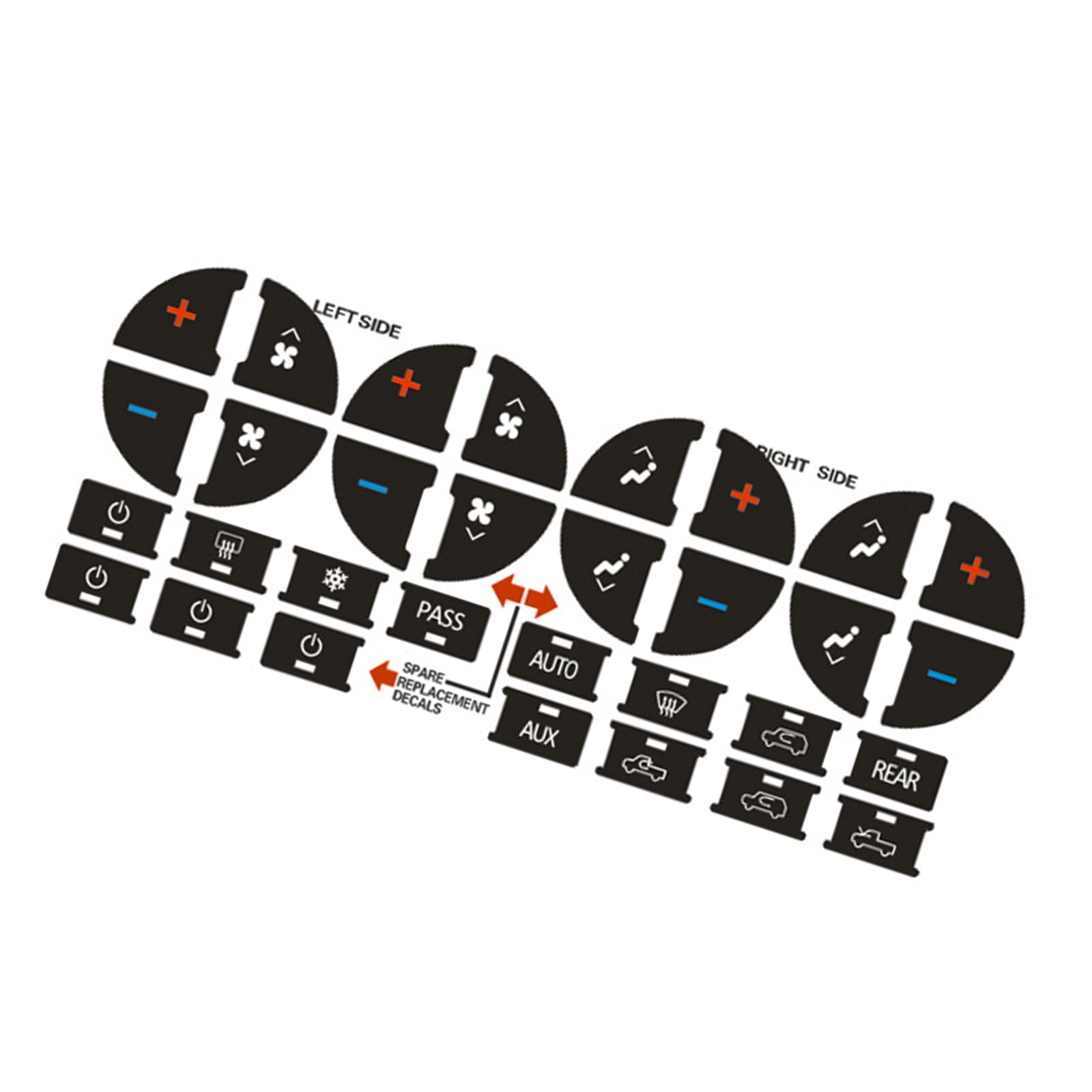Car Air Conditioners Radio Stickers Car Button Repair Stickers Trim Set ...