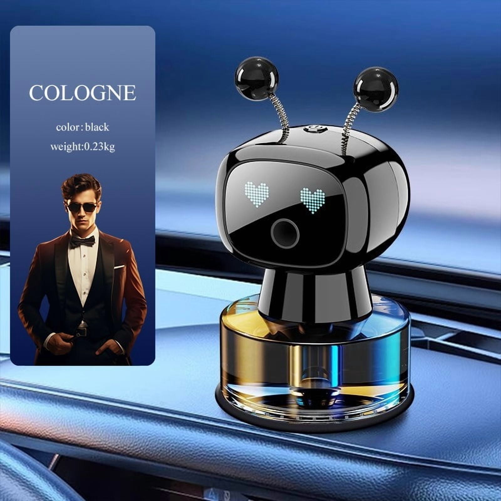 Car Air Freshener AI Smart Robot Rechargeable Fragrance Auto Diffuser ...