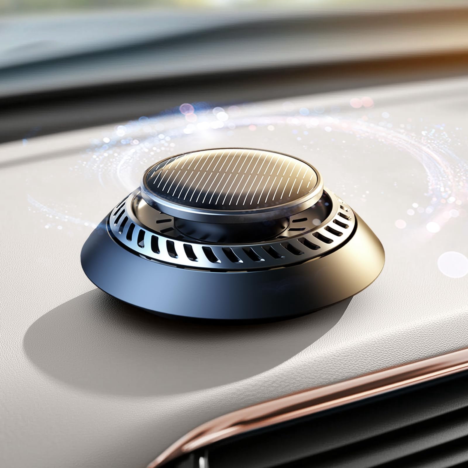 Car Air Freshener, DIY Essential Oils, UFO Solar-Powered Auto Rotary ...