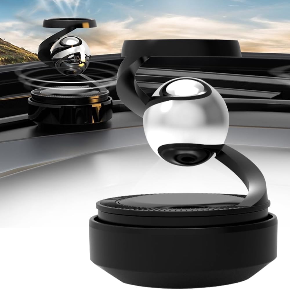 Car Air Freshener Solar Energy Rotating Car Aromatherapy Diffuser ...