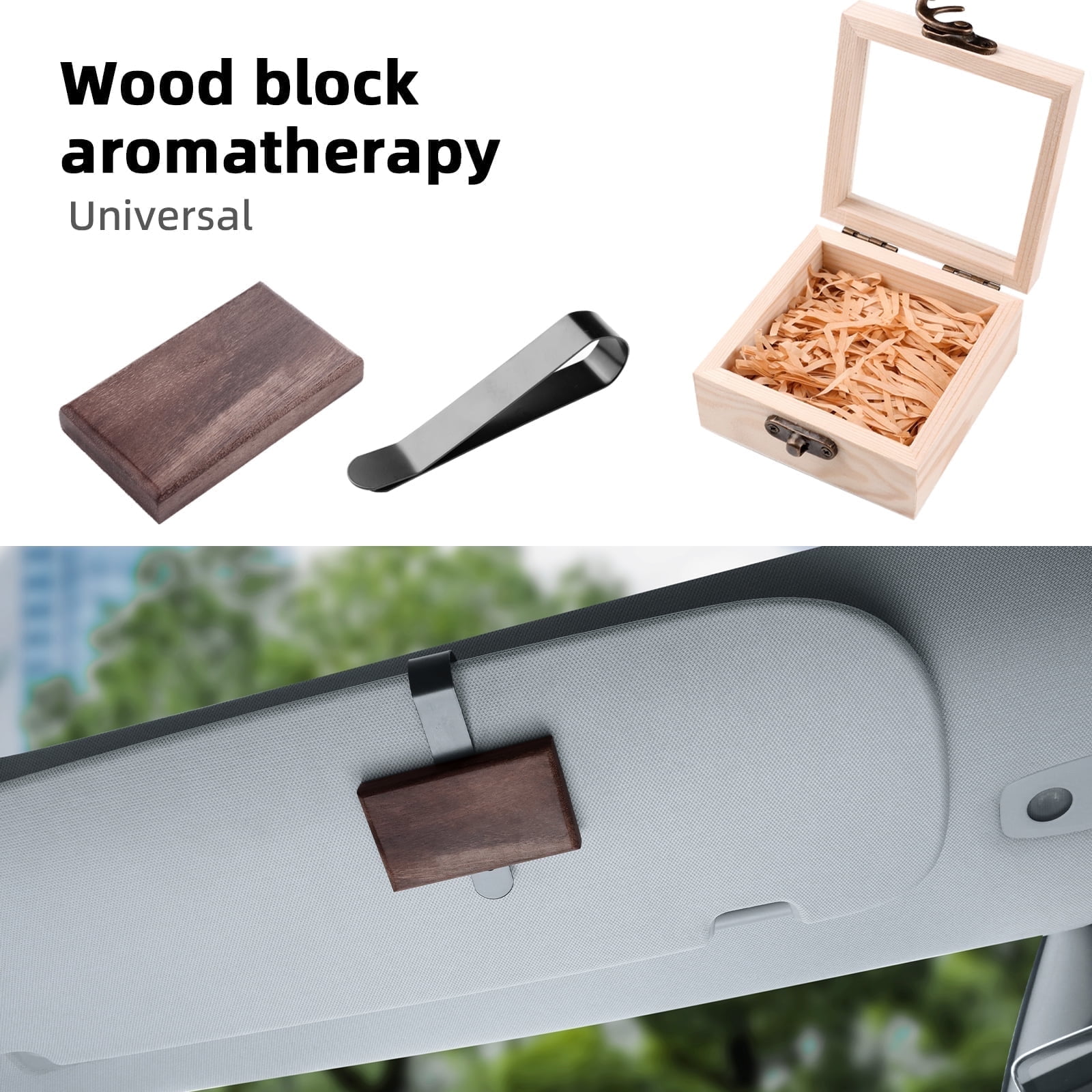 Car Air Freshener Wood Block Aromatherapy Car Deodorant Aromatherapy ...