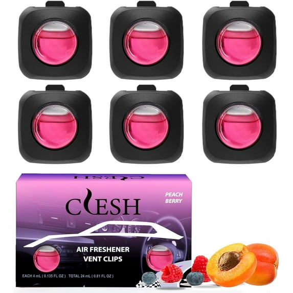 Car Air Fresheners, Peach Berry, 6-Pack, 4ml Each, Car Air Freshener ...