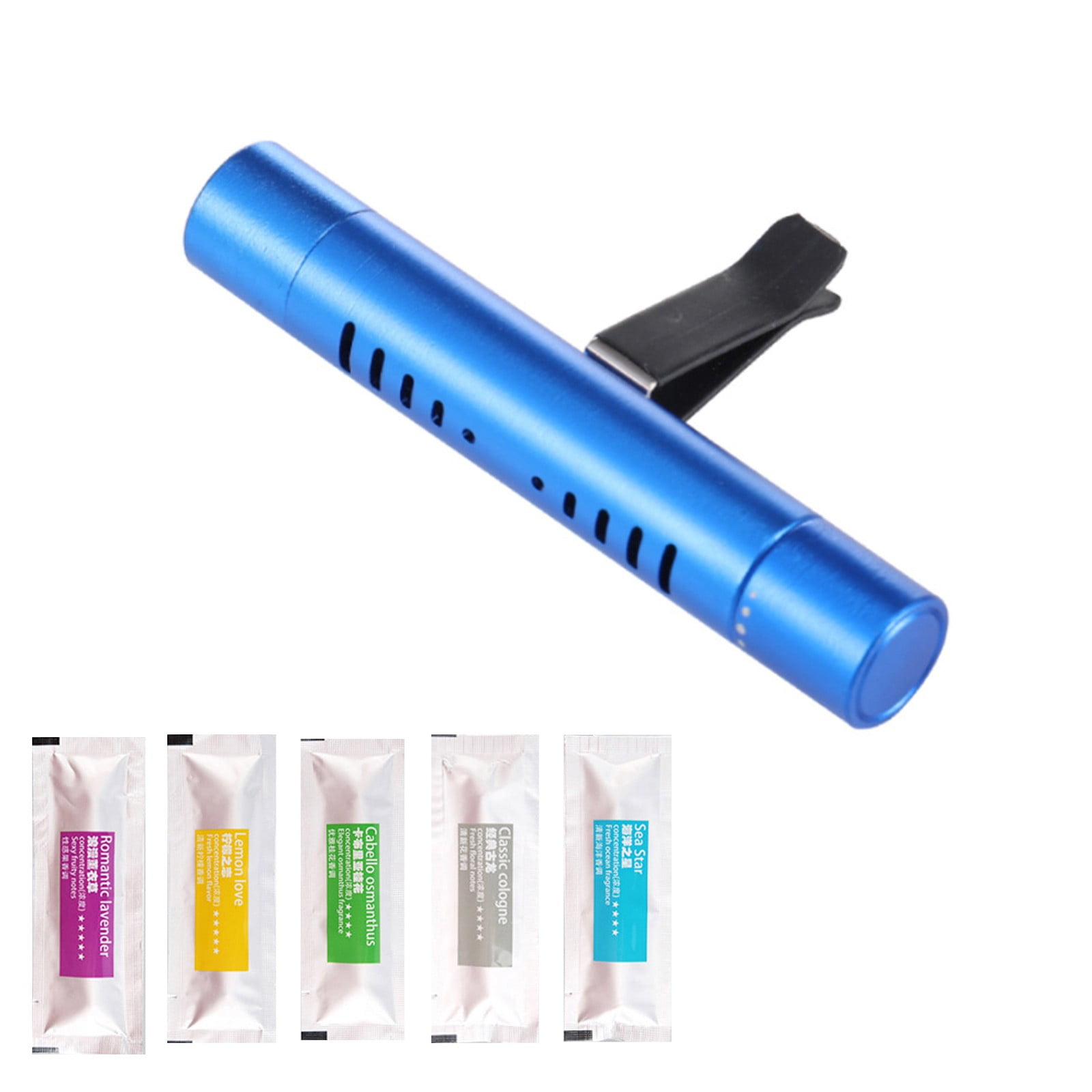 Car Air Fresheners,Upgrade 5-Scents Car Perfume Diffuser Vent Clips ...