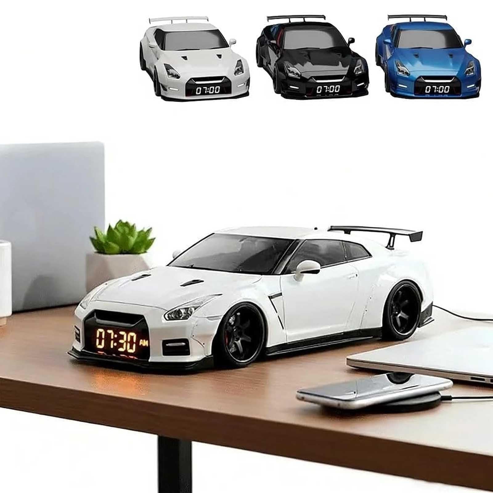 Car Alarm Clock, Sports Car Alarm Clock with Realistic Engine & Light ...