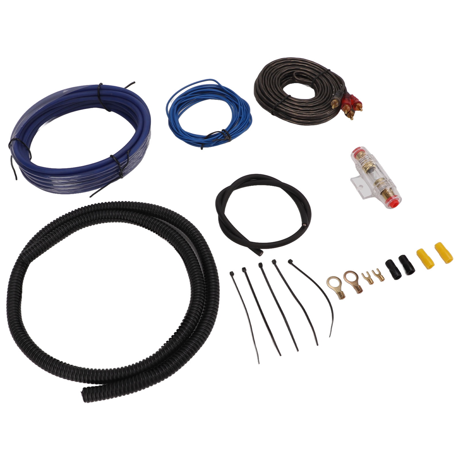 Car Amplifier Power Cable Set with Audio Ground Wire, Bellows Hose for ...
