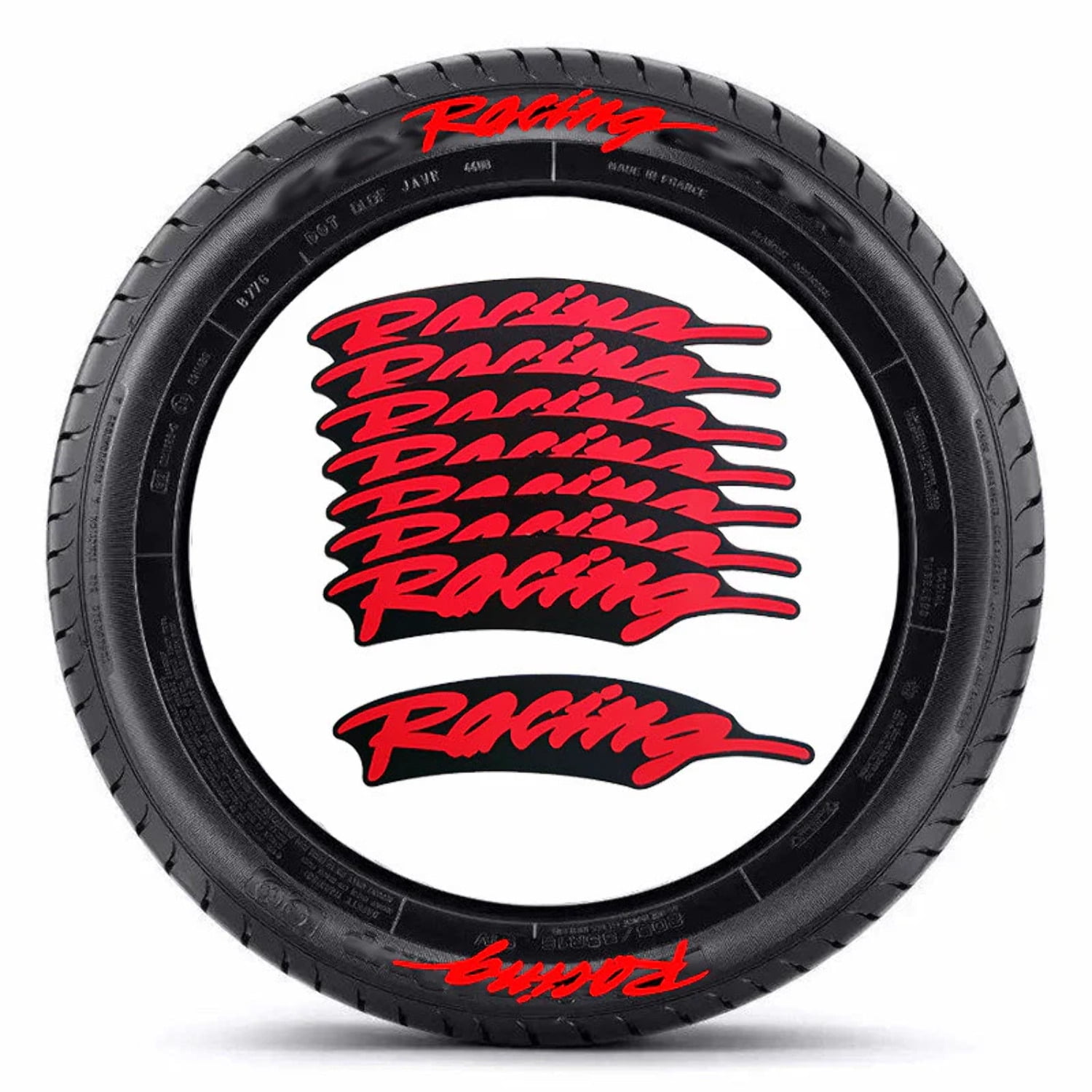 Car And Motorcycle Tire Letter Stickers 3d Small Size Pvc Material ...