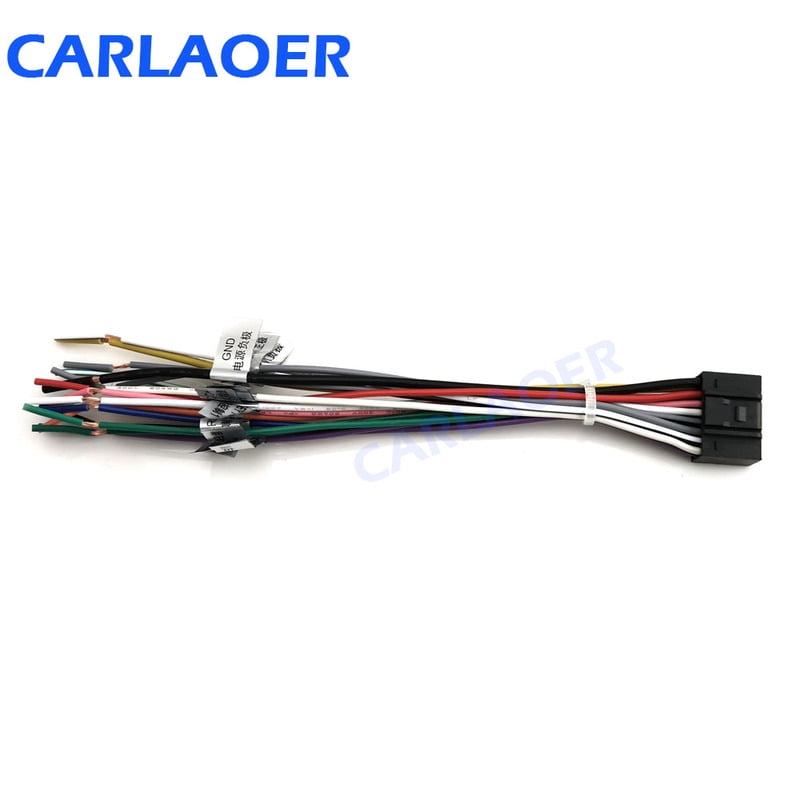 Car Android radio power cable GPS antenna RCA reversing rear view RCA 2 ...