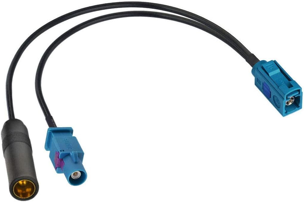 Car Antenna Splitter Car Stereo FM AM Radio Antenna Adapter Cable Fakra Z Female Male to DIN ...
