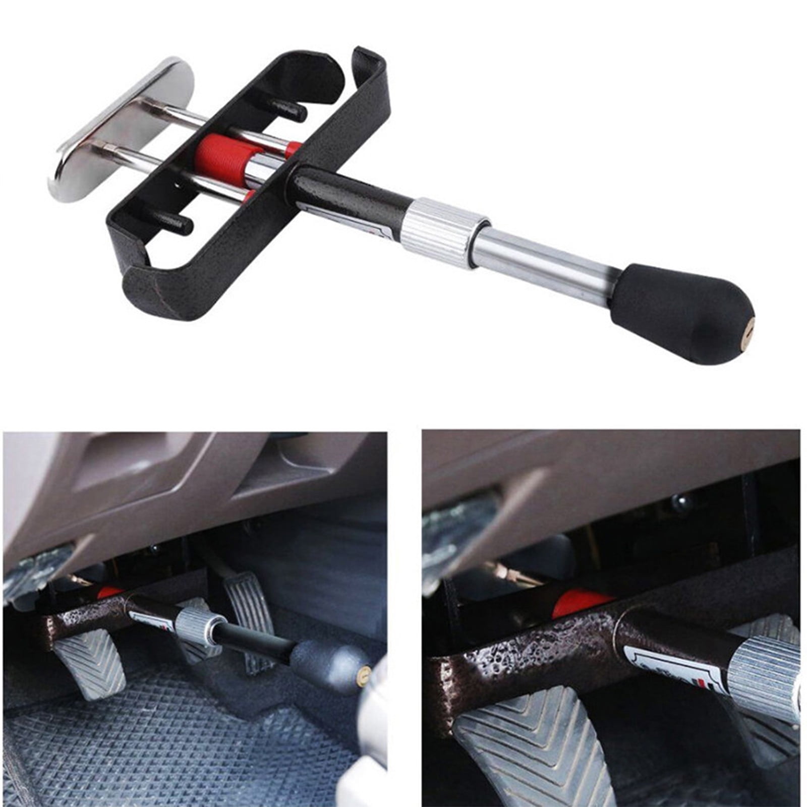 Car Anti Theft Device Foot Brake Pedal Lock, Gas Brake Clutch Lock ...