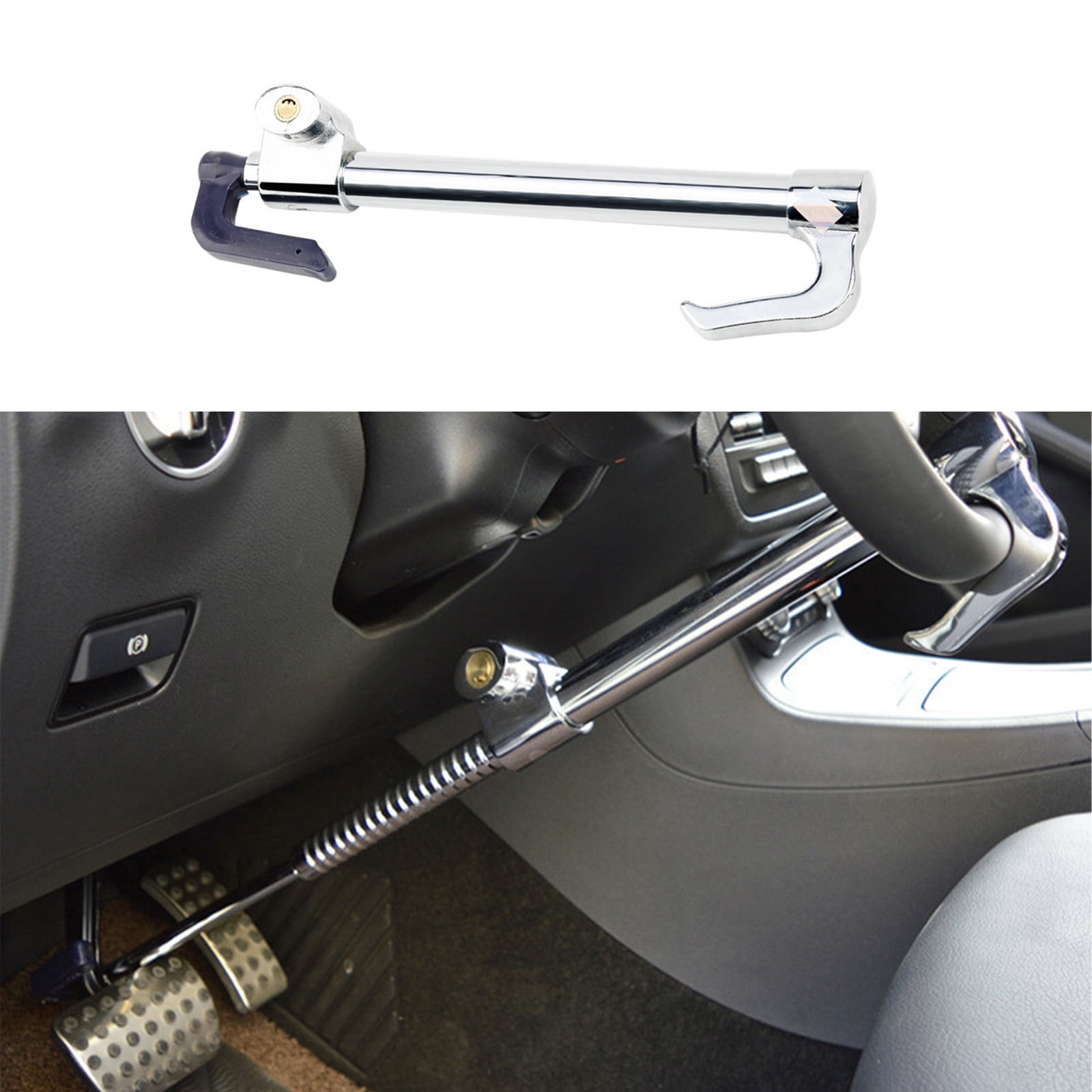 Car Anti Theft Device Foot Brake Pedal Lock Steering Wheel Lock, Gas ...