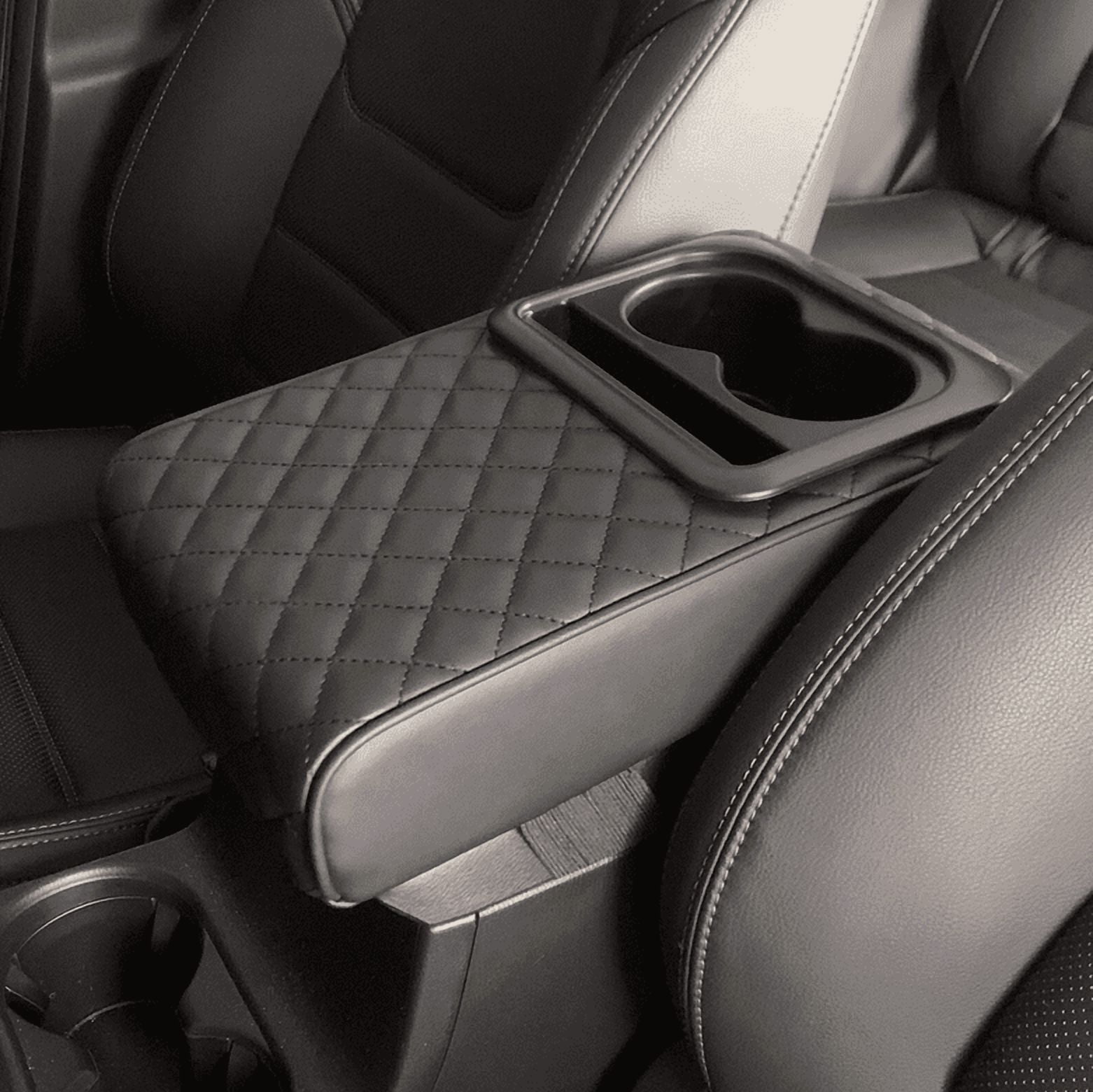 Car Armrest Box Center Console Armrest Storage Box Cushion Cup Holder ...