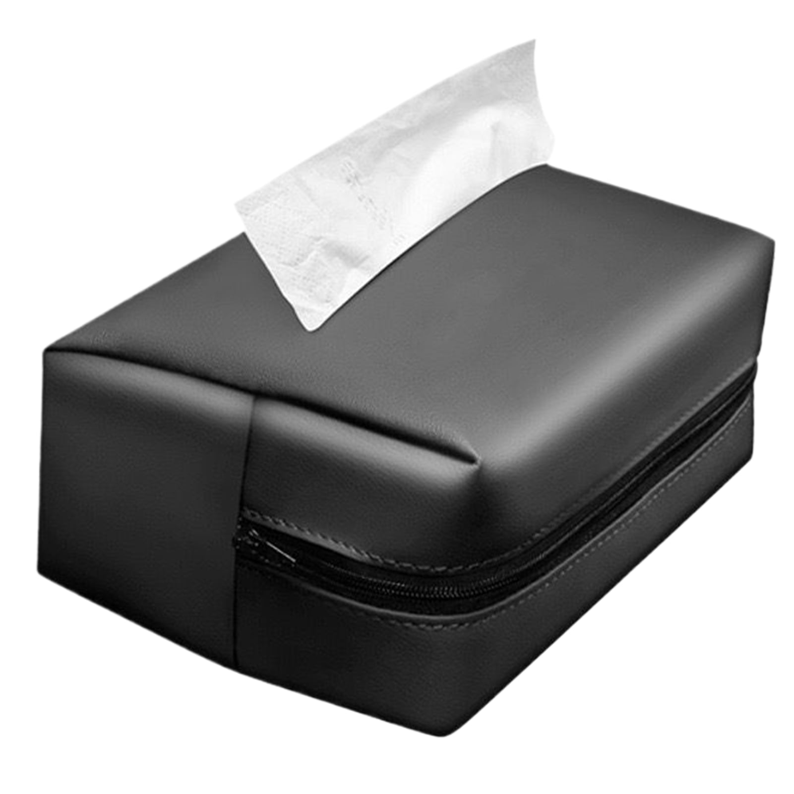 Car Armrest Box Tissue Holder, PU Leather Auto Backseat Tissue Box ...