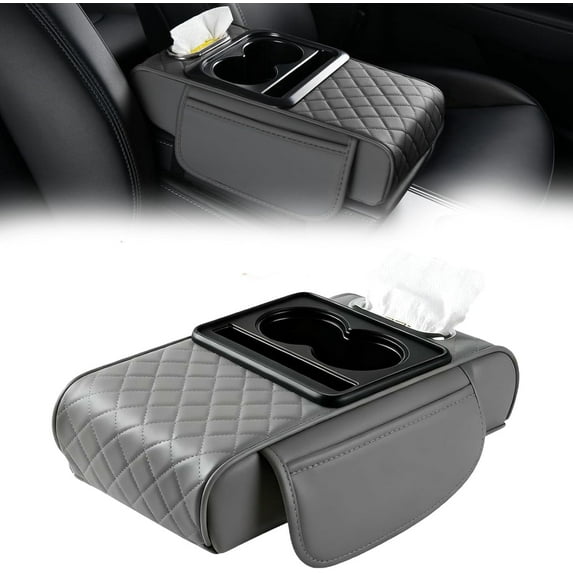 Car Armrest Box, multifunctional pu leather car armrest box mat Phone ...