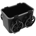 Car Armrest Storage Box Black Multifunctional Tissue Holder Cup Holder ...