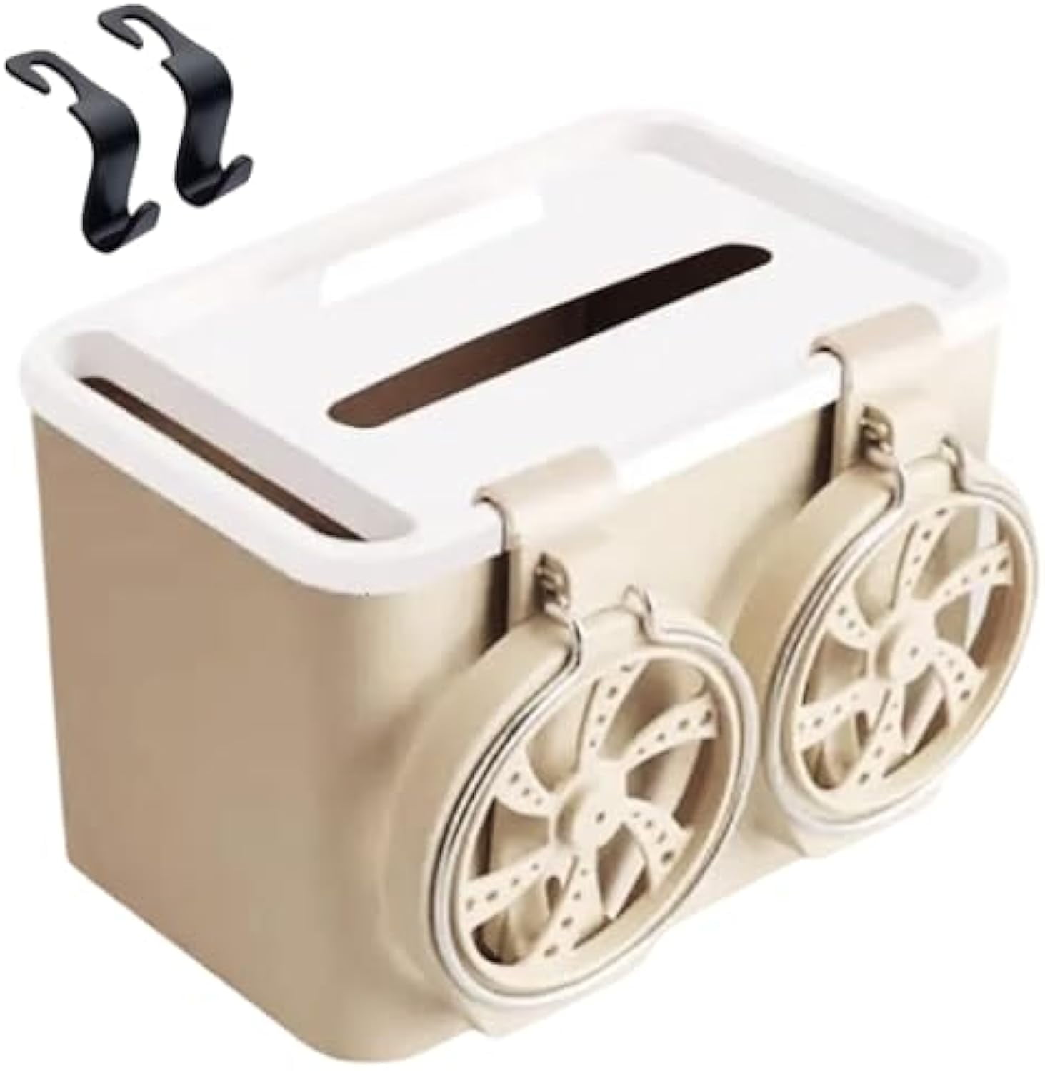 Car Armrest Storage Box, Car Armrest Storage Box with 2 Foldable Cup ...