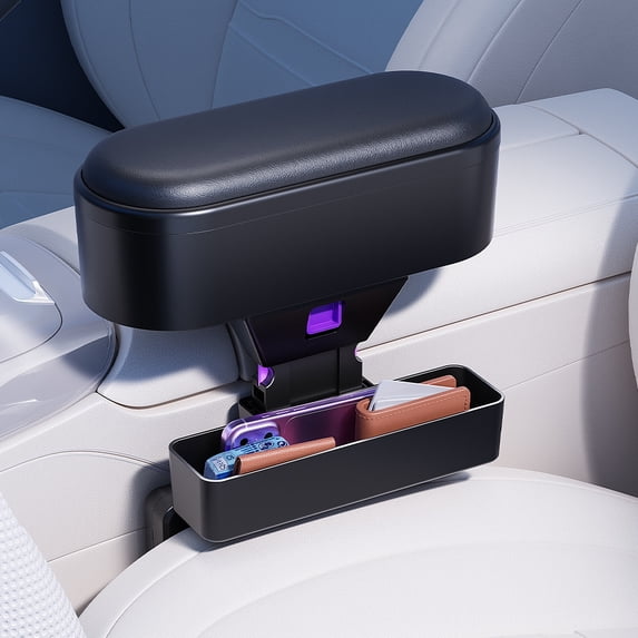 Car Armrest Storage Box, Car Seat Gap Filler Organizer, Car Organizers ...