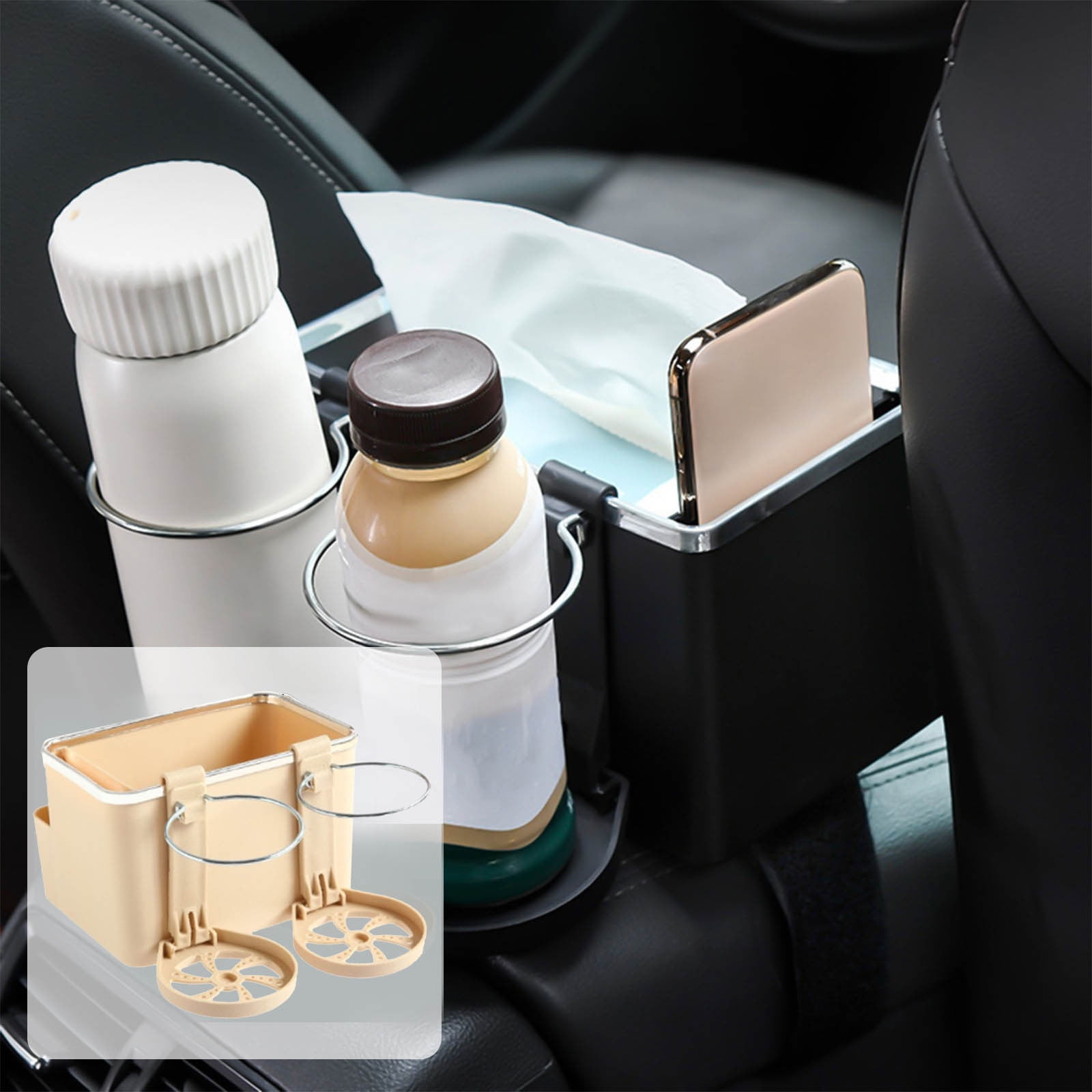 Car Armrest Storage Box Organizer | Multifunctional Console Side ...