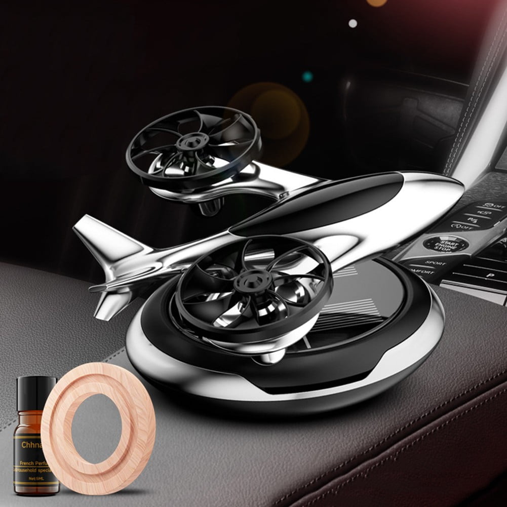 Car Aromatherapy Diffuser Solar Rotating Helicopter Air Freshener ...