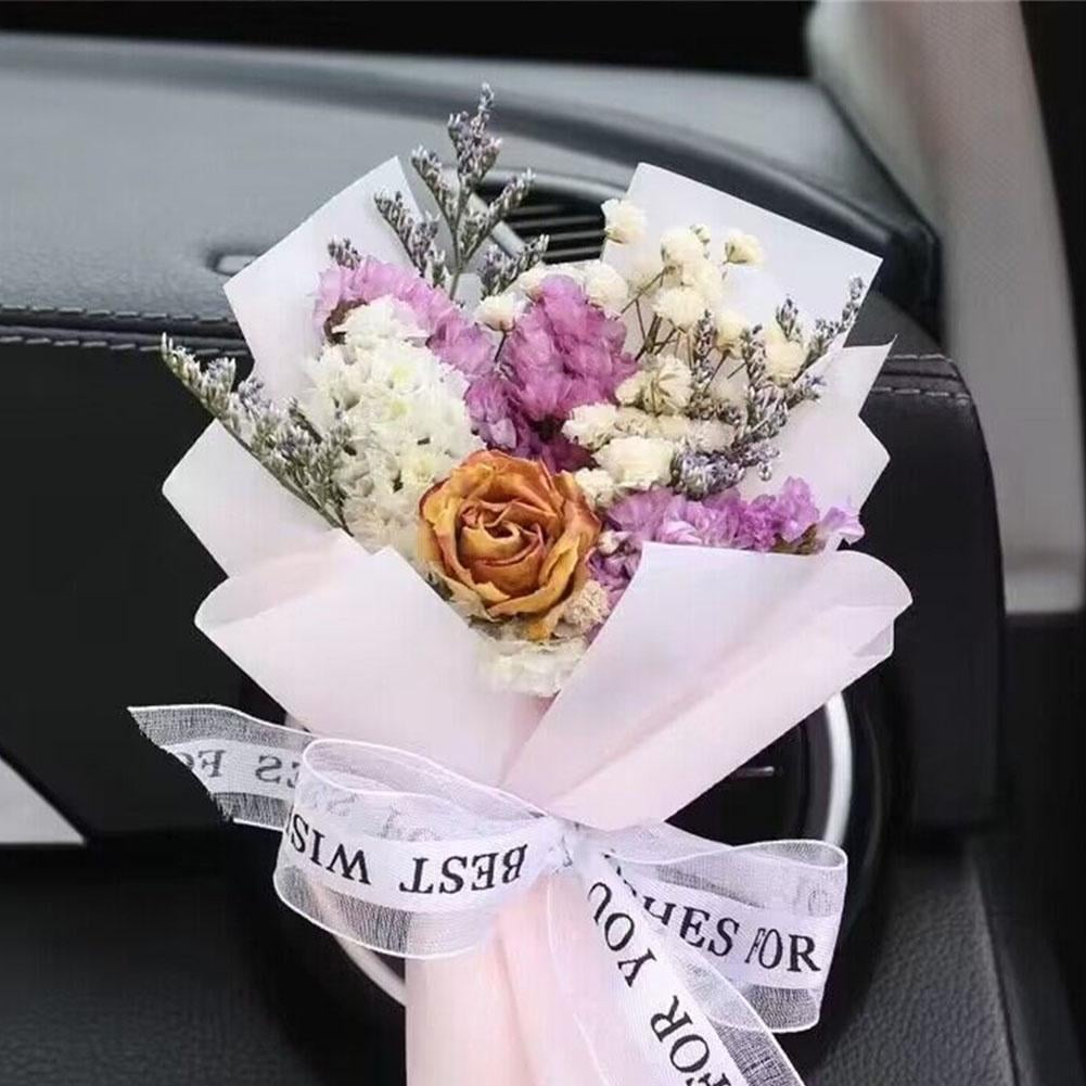Car Aromatherapy Mini Dried Flower Bouquet: Cute, Eco - Friendly, Heat ...
