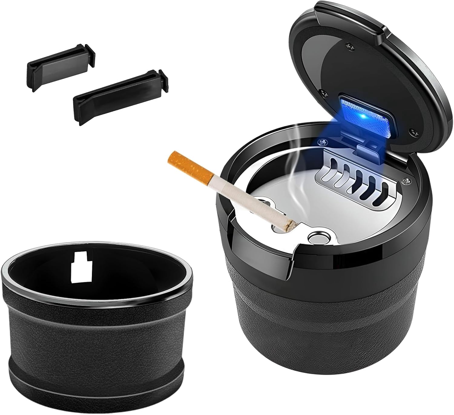 Car Ashtray with Lid, Detachable Vehicle Ash Tray Smell Proof Cup ...