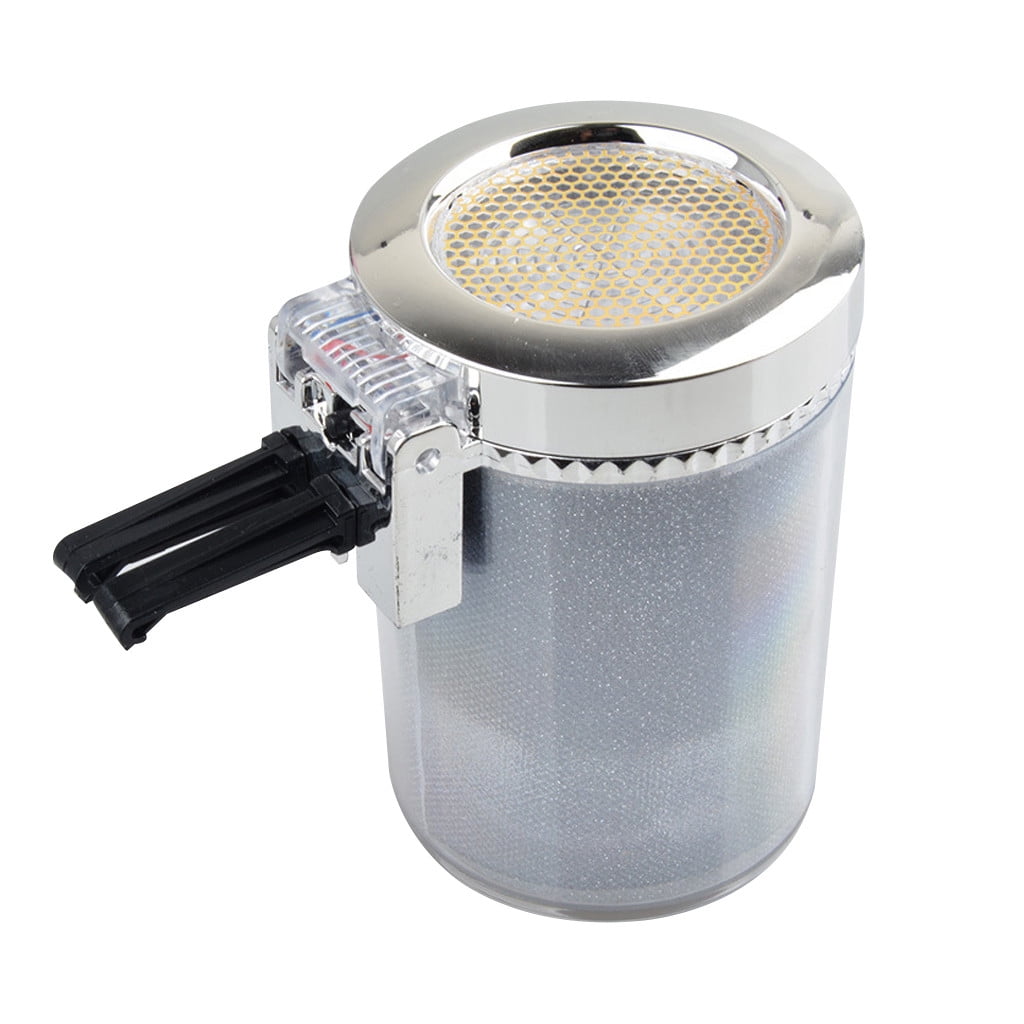 Car Ashtray with LED Lights - Airtight Container, Fits Cup Holders, for ...