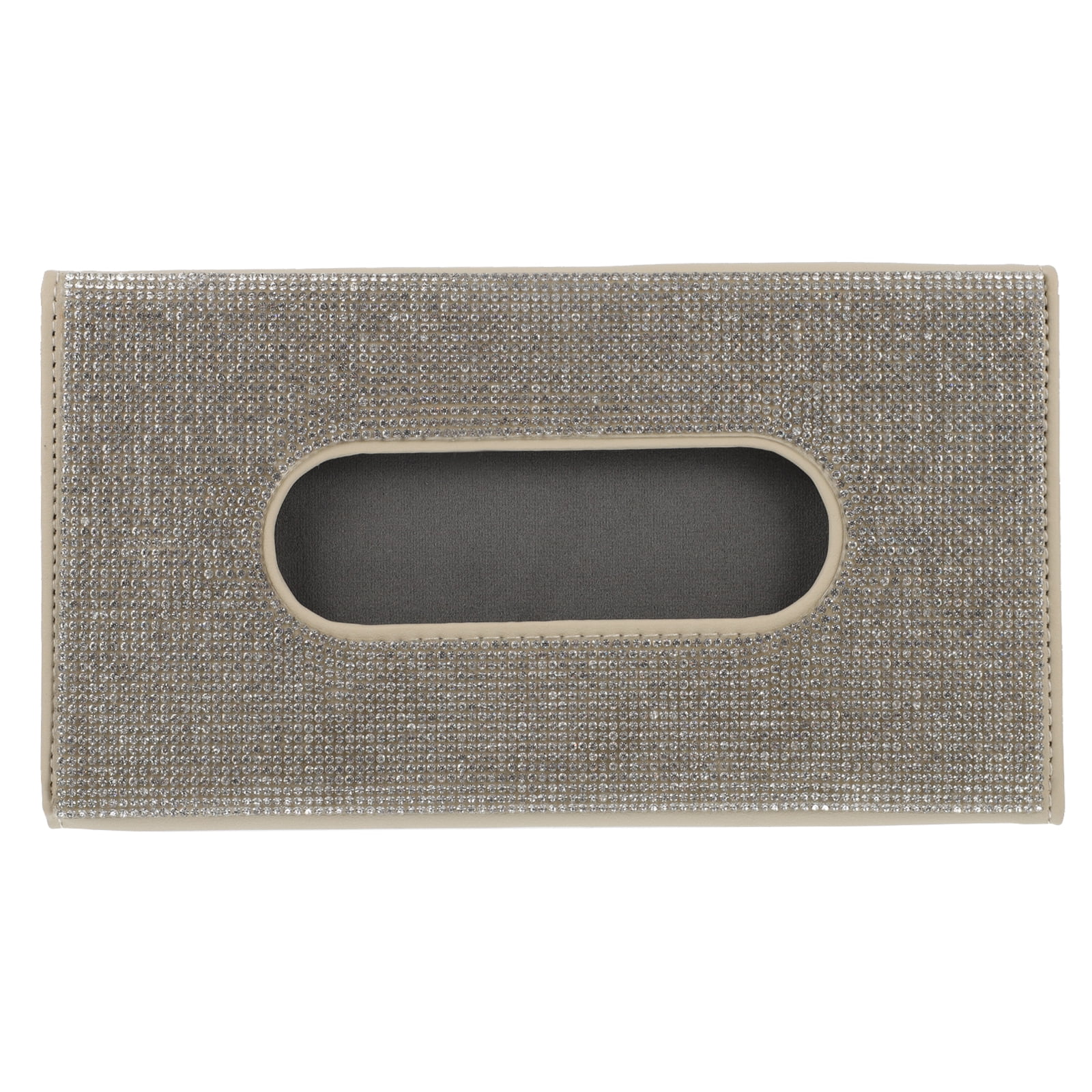 Car Tissue Holder with Rhinestone Decoration Made of Durable PU Leather ...