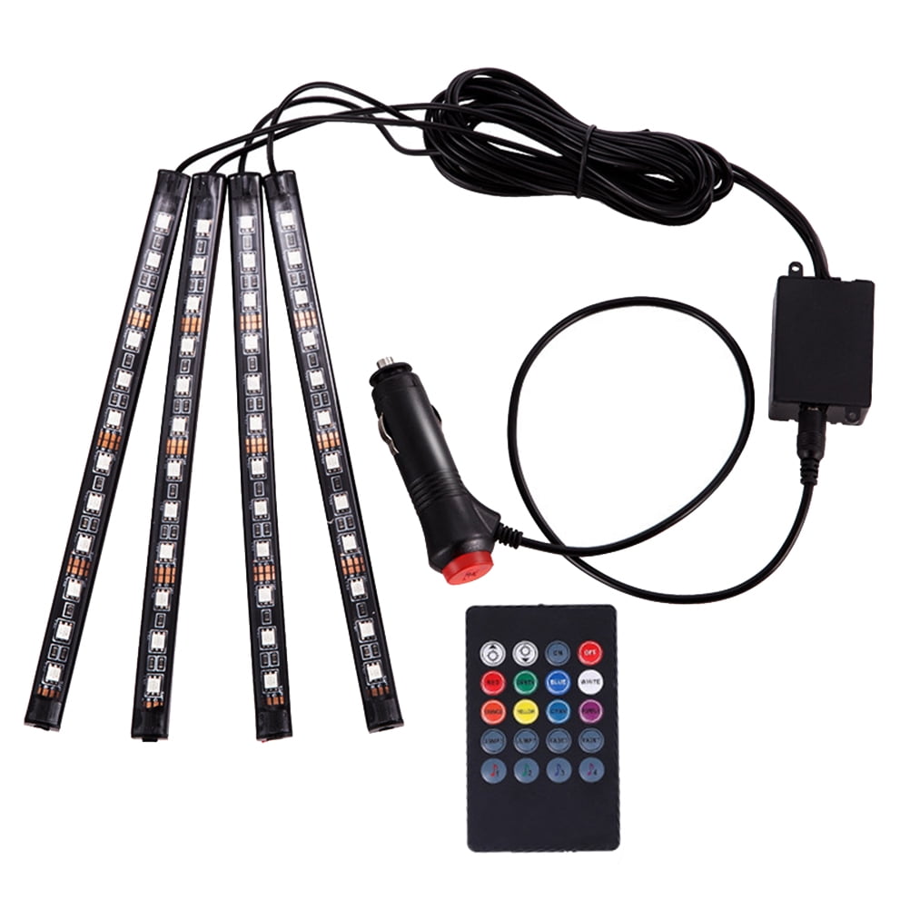 Car Atmosphere Lamp Colorful RGB Strip Light Sound Controlled LED Lamp ...