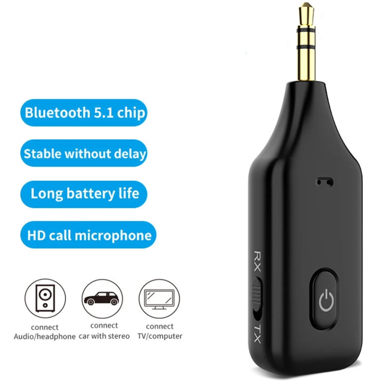 Car Audio Adapter Transmitter Music Receiver Wireless Extender Speaker ...