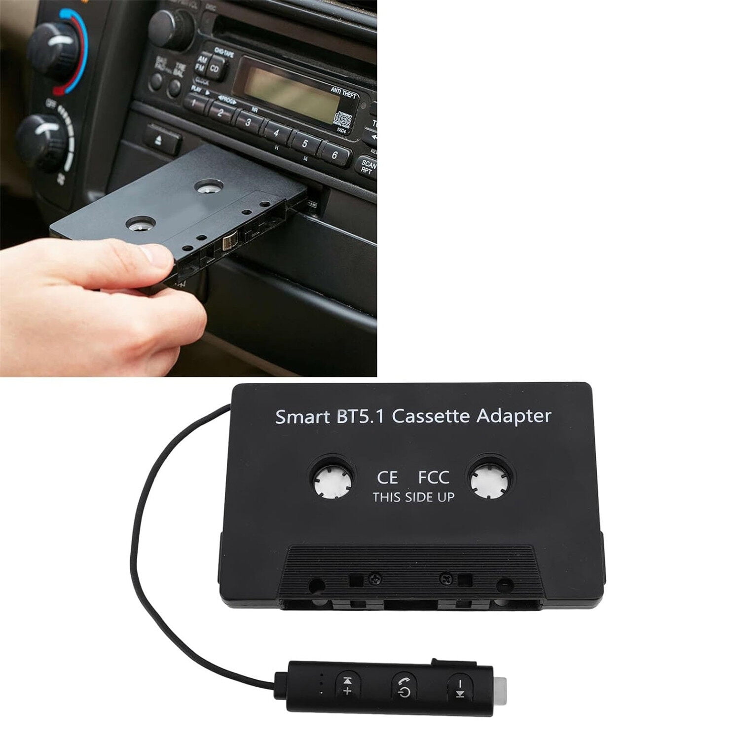Car Audio Bluetooth Cassette Receiver, DC5V Bluetooth Cassette Adapter ...