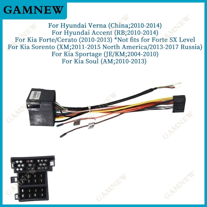 Car Audio CD/DVD Player 16PIN Android Power Cable Adapter For Hyundai ...