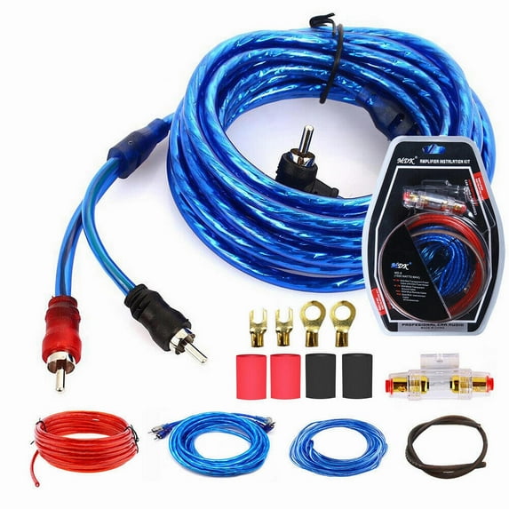 Car Audio Cable Kit 1500W Amp Amplifier Install RCA Subwoofer Sub ...