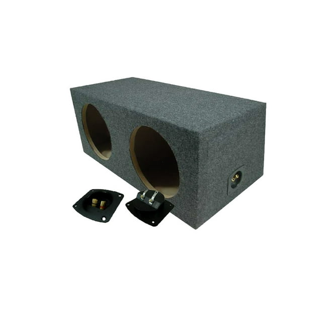 Car Audio Dual 12" Sealed Subwoofer Rear Angle Sub Box Enclosure 3/4 ...