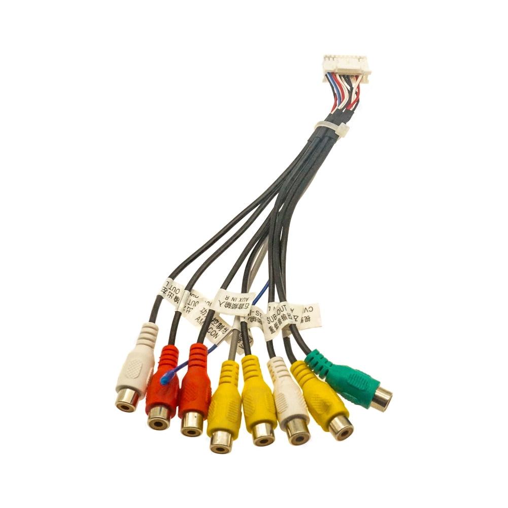 Car Audio Head Unit Stereo Wire Harness Kits 20-pin 8-head Rca Cable ...